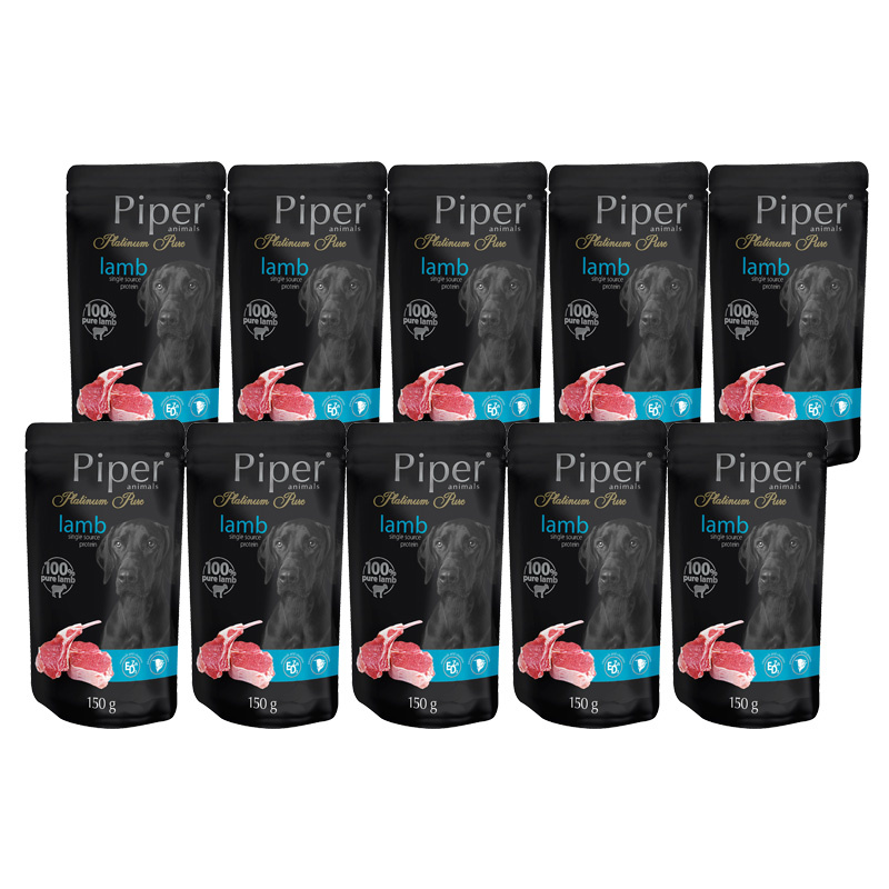 Piper Platinum Pure jagnięcina zestaw 10 x 150 g - Spółka ZOO
